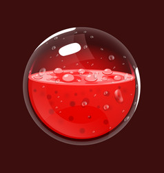 Empty bottle game icon of magic elixir interface Vector Image