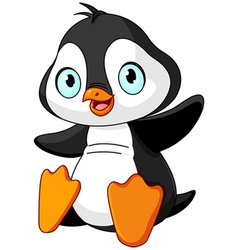 Penguin salute Royalty Free Vector Image - VectorStock