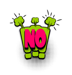 Word no in bubble speech icon flat style Vector Image