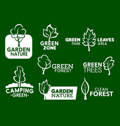 Green tree symbol of eco park city garden forest Vector Image