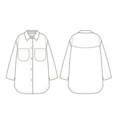 Ladies dress design flat sketch template Vector Image