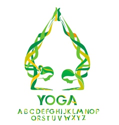 Yoga design elements Royalty Free Vector Image