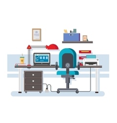 Work desk Royalty Free Vector Image - VectorStock