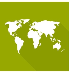 Color glossy globes and map Royalty Free Vector Image