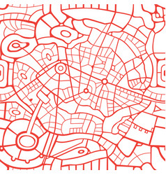 Abstract seamless pattern with schematic road map Vector Image