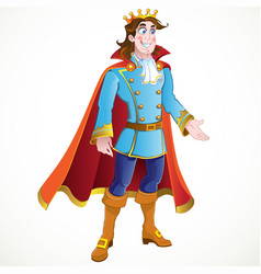 A smiling young prince Royalty Free Vector Image