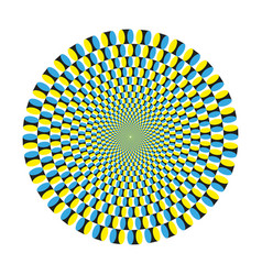 Optical illusion seamless pattern moving visual Vector Image