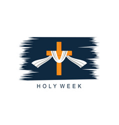 Flat design holy week concept logo Royalty Free Vector Image