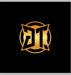 Gt logo letter speed meter racing style Royalty Free Vector