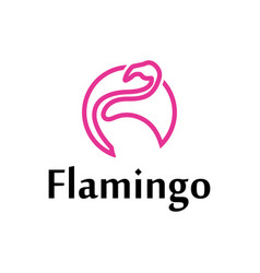 Iconic flamingo logo designs concept flamingo Vector Image