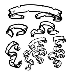 Calligraphy ribbon frame banner Royalty Free Vector Image