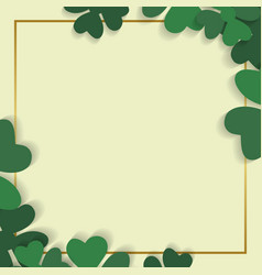Clover framed card Royalty Free Vector Image - VectorStock
