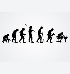 Biology human evolution stages evolutionary Vector Image