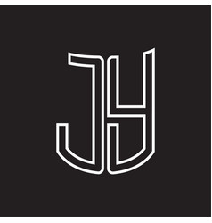 Jy logo monogram circle with piece ribbon style Vector Image