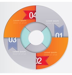 Modern round design template for infographics Vector Image