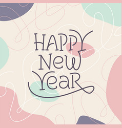 Dark blue background with text 2022 happy new Vector Image