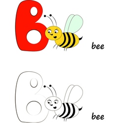 Letter B Bee Royalty Free Vector Image - VectorStock