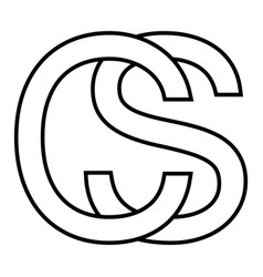 Letters intertwined v and s vs versus logo Vector Image