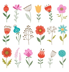 Set flowers Royalty Free Vector Image - VectorStock
