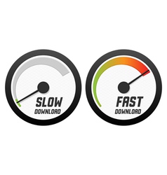 Round speedometer fast download speed template Vector Image