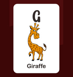 Animal alphabet flashcard - d for deer Royalty Free Vector