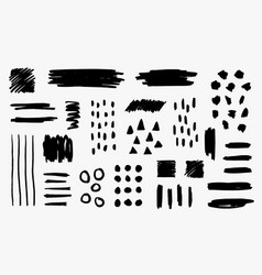 Ink splash and brush stroke isolated shape Vector Image