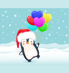 Christmas cartoons clip art penguin Royalty Free Vector