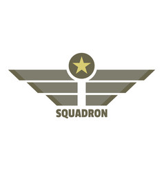 Airforce army badge logo icons set simple style Vector Image