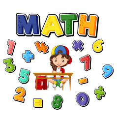 Boy holding number seven Royalty Free Vector Image