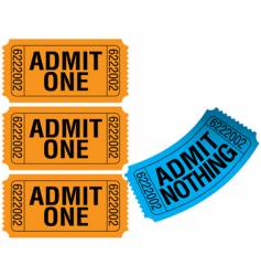 Admit one pink ticket Royalty Free Vector Image