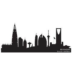 Riyadh saudi arabia skyline detailed silhouette Vector Image