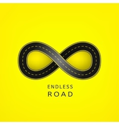 Endless road in shape infinity sign graphic Vector Image