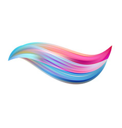 Colorful flow poster transparent brushstroke wave Vector Image