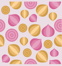 Onion seamless pattern for wallpaper or wrapping Vector Image