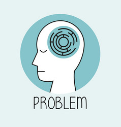 Profile human head brain creative knowledge Vector Image