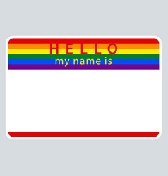 Red name tag my name Royalty Free Vector Image