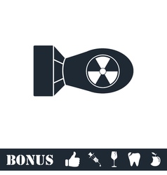 Fat man boy nuclear bomb logo icon Royalty Free Vector Image