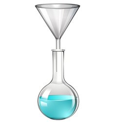 Blue liquid in glass tube Royalty Free Vector Image