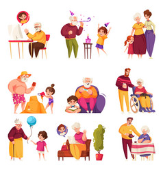 Daily routine people set Royalty Free Vector Image