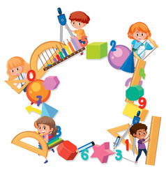 Student holding mathematics tools Royalty Free Vector Image