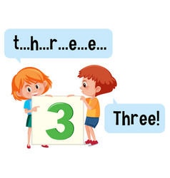 Two kids counting numbers Royalty Free Vector Image