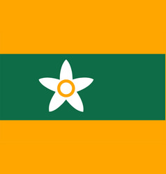 Prefecture saitama flag isolated Royalty Free Vector Image