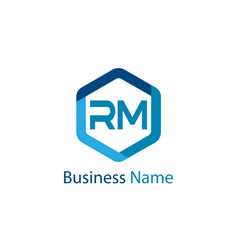 Initial letter rm logo template design Royalty Free Vector