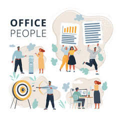 Different character set design style people Vector Image