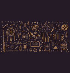 Witchcraft magic background for witches and Vector Image