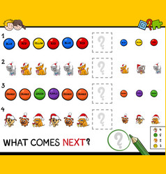 Kindergarten educational pattern task Royalty Free Vector
