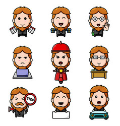 Set of different emoticons Royalty Free Vector Image