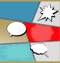 Colorful comics template Royalty Free Vector Image