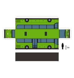 Paper model of a bus Royalty Free Vector Image