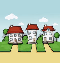 Three cute cartoon girls Royalty Free Vector Image